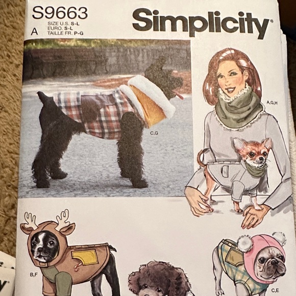 Simplicity | Dog | Simplicity Dog Coat Pattern Plaid And Tan Brand New ...